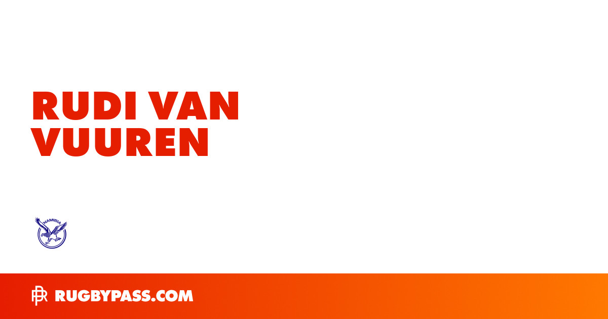 Rudi van Vuuren Rugby Bio | News, Stats, Age, Height & Team | RugbyPass