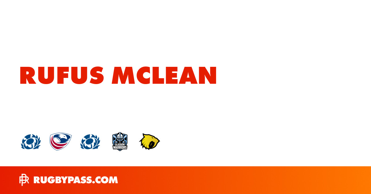 Rufus McLean Rugby Bio | News, Stats, Age, Height & Team | RugbyPass