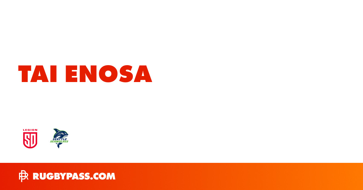 Tai Enosa Rugby Bio | News, Stats, Age, Height & Team | RugbyPass