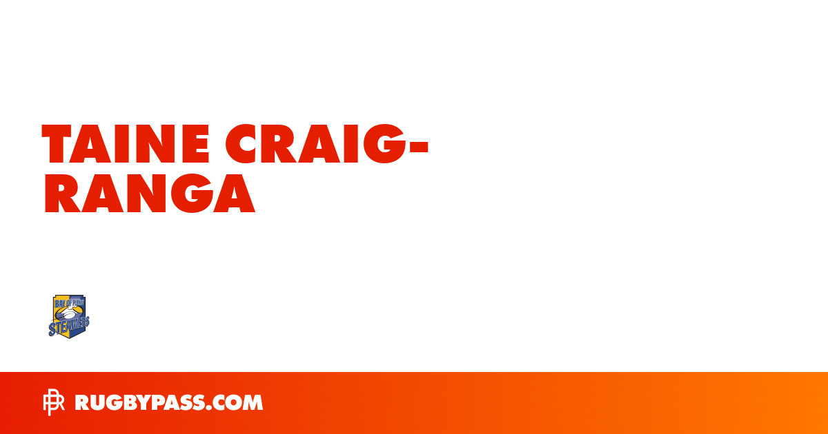Taine Craig-Ranga Rugby Bio | News, Stats, Age, Height & Team | RugbyPass