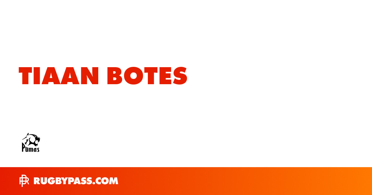 Tiaan Botes Rugby Bio | News, Stats, Age, Height & Team | RugbyPass