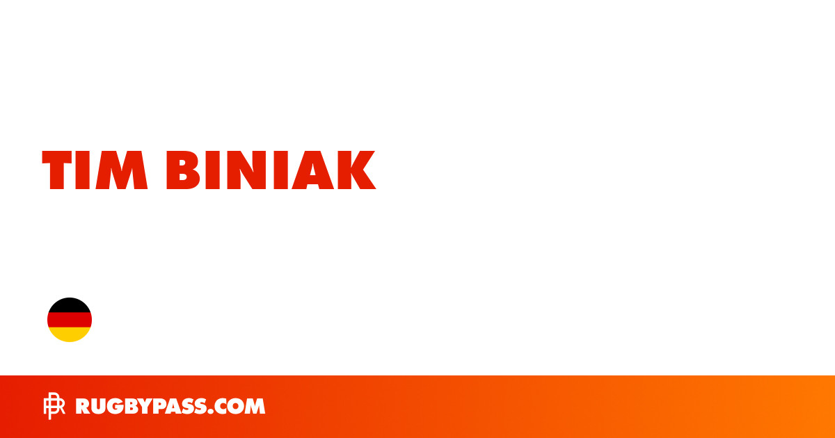 Tim Biniak Rugby Bio | News, Stats, Age, Height & Team | RugbyPass