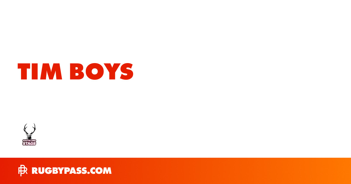Tim Boys Rugby Bio | News, Stats, Age, Height & Team | RugbyPass