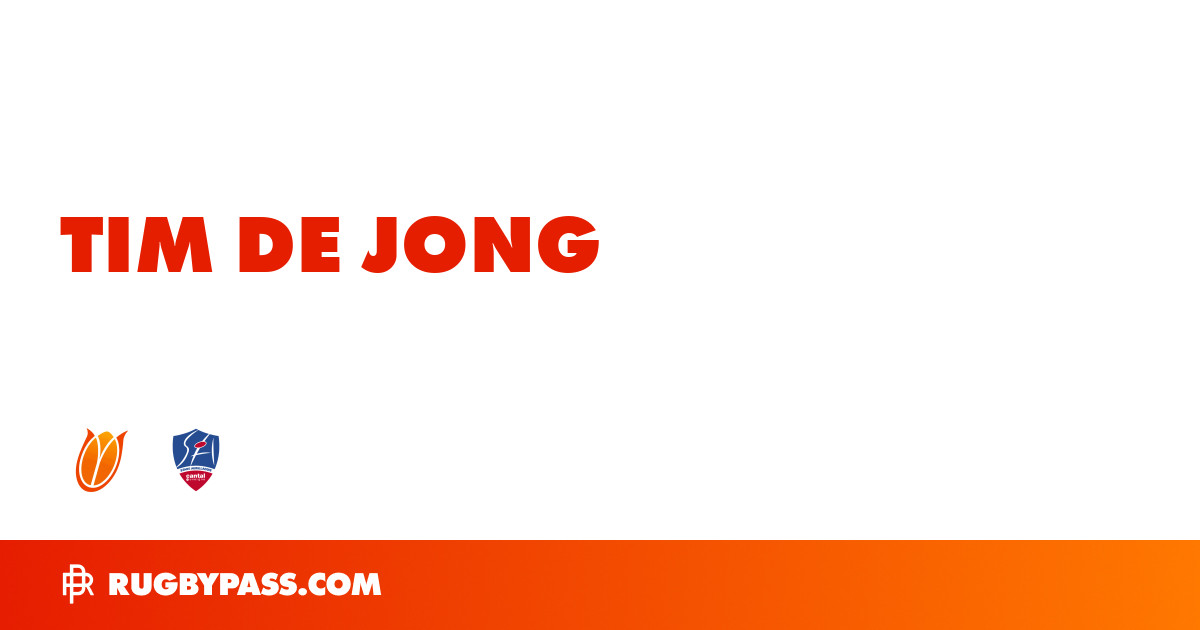 Tim De Jong Rugby Bio | News, Stats, Age, Height & Team | RugbyPass