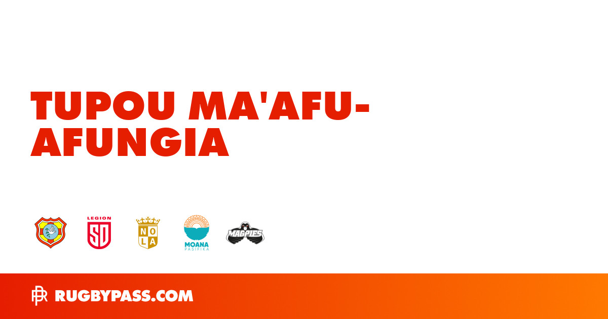 Tupou Ma'afu-Afungia Rugby Bio | News, Stats, Age, Height & Team ...