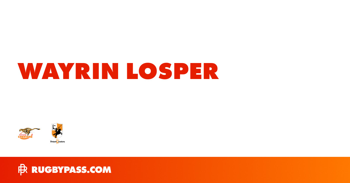 Wayrin Losper Rugby Bio | News, Stats, Age, Height & Team | RugbyPass