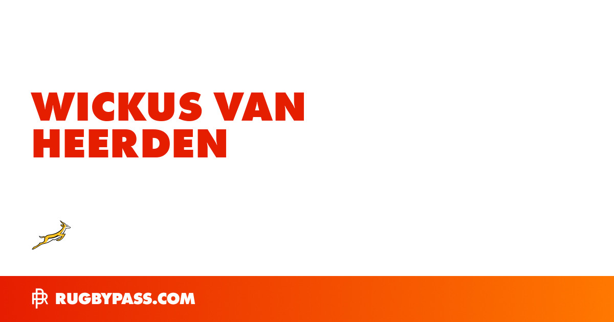 Wickus van Heerden Rugby Bio | News, Stats, Age, Height & Team | RugbyPass