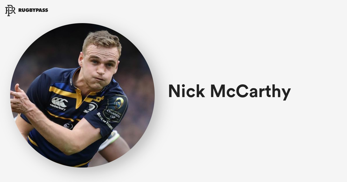 Nick McCarthy Rugby | Nick McCarthy News, Stats & Team | RugbyPass