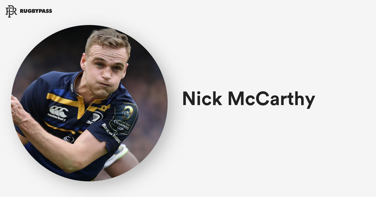 Nick McCarthy Rugby | Nick McCarthy News, Stats & Team | RugbyPass