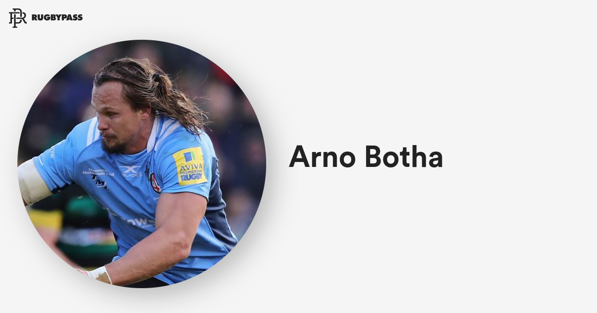 Arno Botha Rugby | Arno Botha News, Stats & Team | RugbyPass