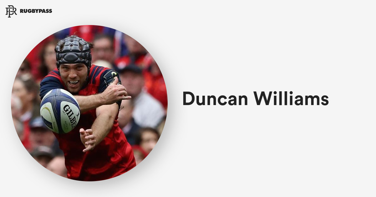 Duncan Williams Rugby | Duncan Williams News, Stats & Team | RugbyPass