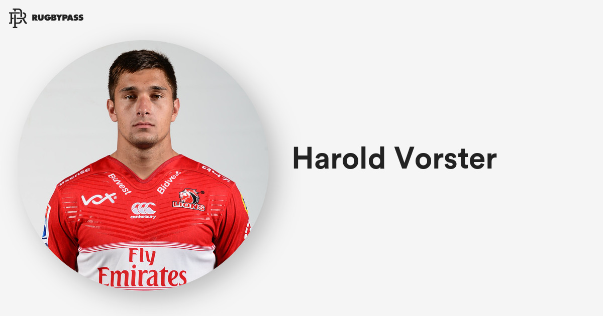Harold Vorster Rugby | Harold Vorster News, Stats & Team | RugbyPass