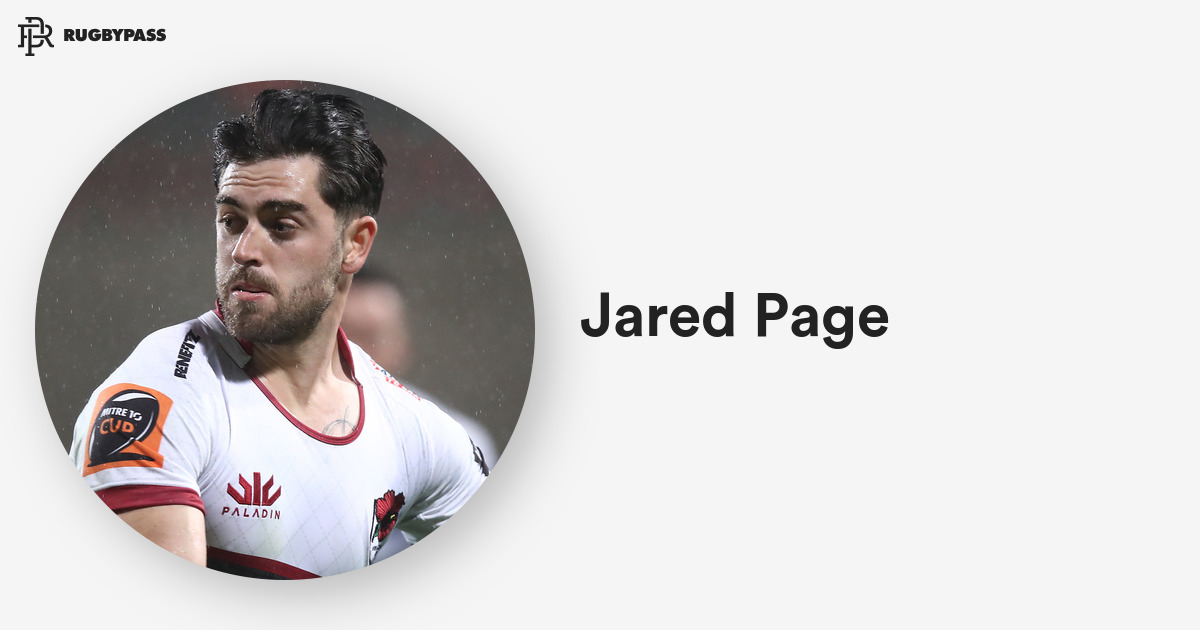 Jared Page Rugby | Jared Page News, Stats & Team | RugbyPass
