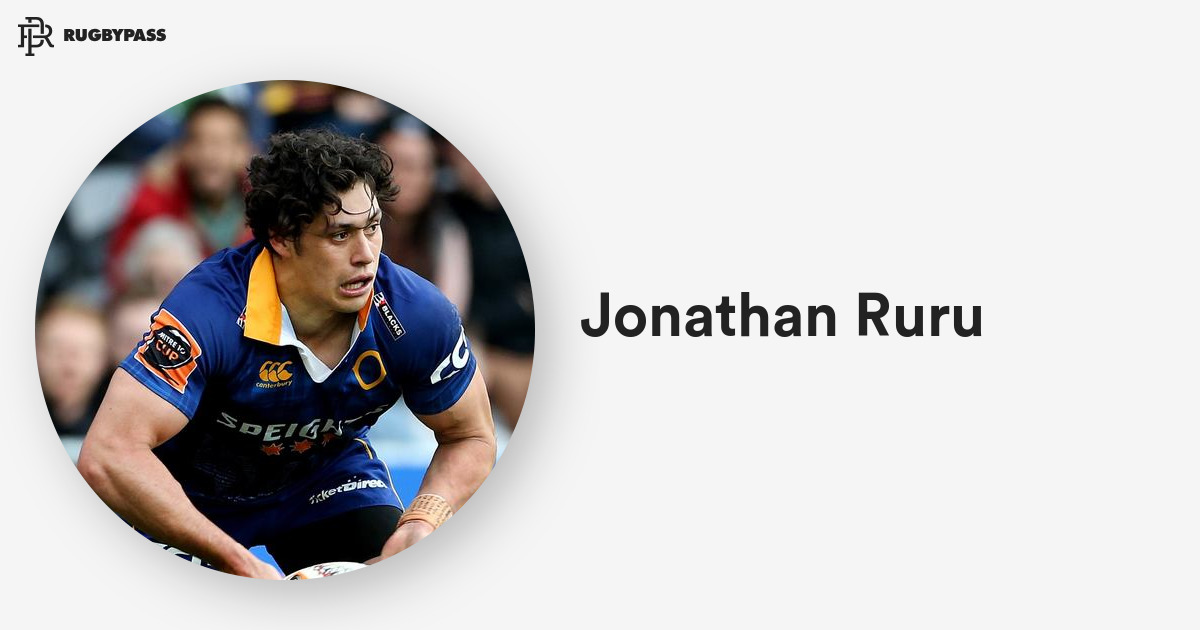 Jonathan Ruru Rugby | Jonathan Ruru News, Stats & Team | RugbyPass