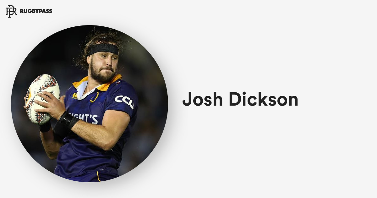 Josh Dickson Rugby | Josh Dickson News, Stats & Team | RugbyPass