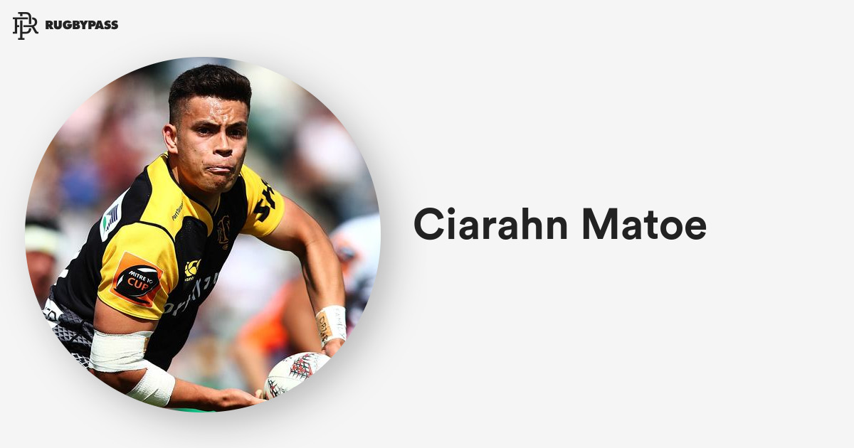 Ciarahn Matoe Rugby | Ciarahn Matoe News, Stats & Team | RugbyPass