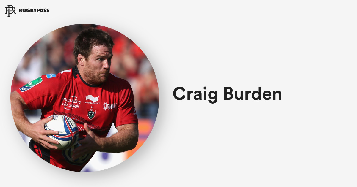 Craig Burden Rugby | Craig Burden News, Stats & Team | RugbyPass