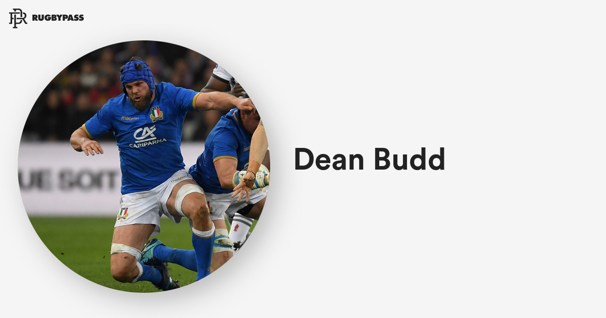 Dean Budd Rugby | Dean Budd News, Stats & Team | RugbyPass