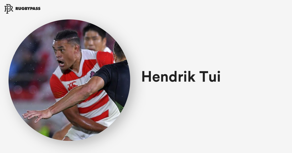 Hendrik Tui Rugby | Hendrik Tui News, Stats & Team | RugbyPass