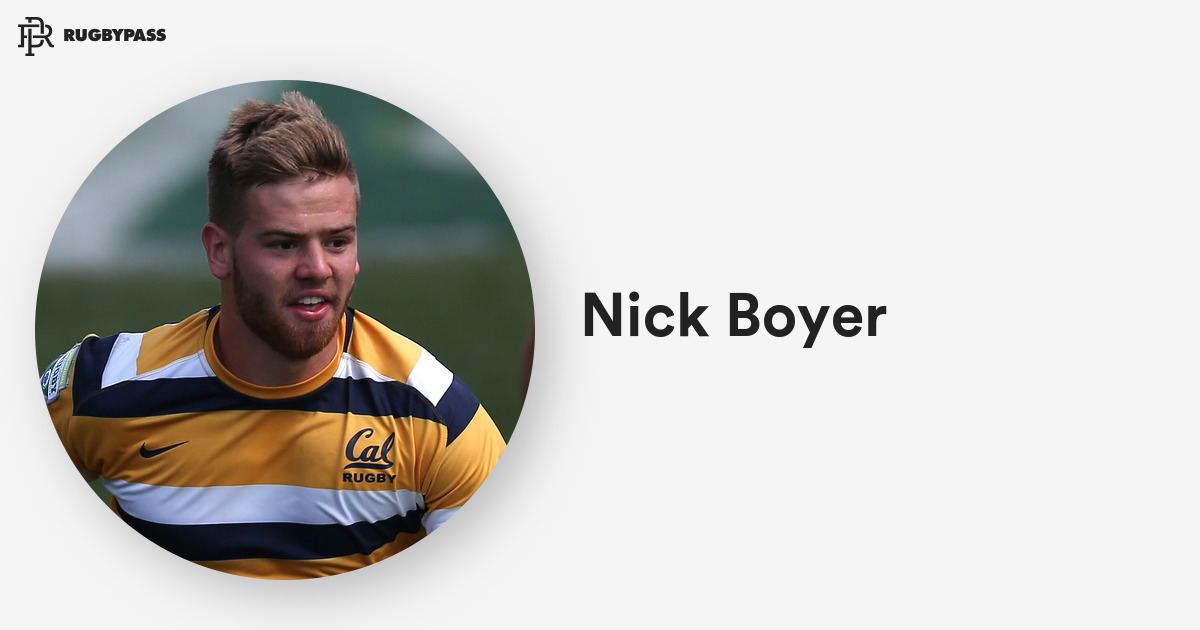 Nick Boyer Rugby | Nick Boyer News, Stats & Team | RugbyPass