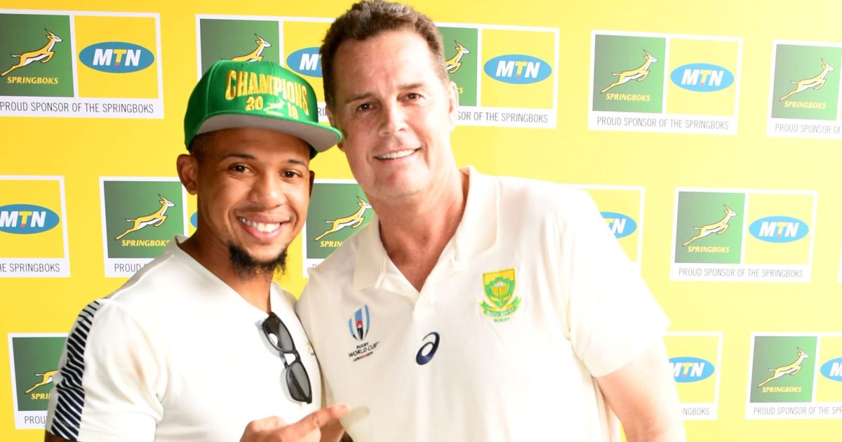 Erasmus tweets back at Springboks legend who made Jantjies joke