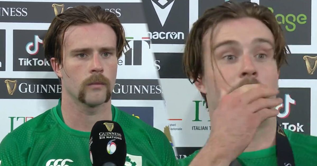 Ireland's Aussie wing Mack Hansen makes post-game TV blunder