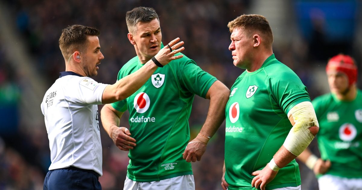 Nigel Owens on the disallowed Ireland try and 'cynical' Hogg play