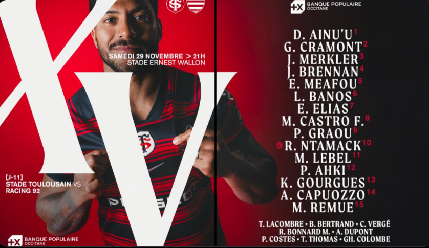 Les compos de la 11e journée de Top 14 en un coup d'œil