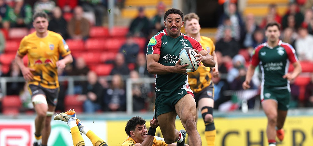 Gabriel Hamer-Webb’s five-star try display helps Leicester rout Newcastle